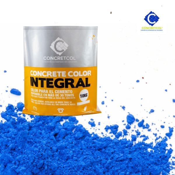 Concrete Color Integral 10kg – Blue o Azul – Moldes para Concreto Estampado